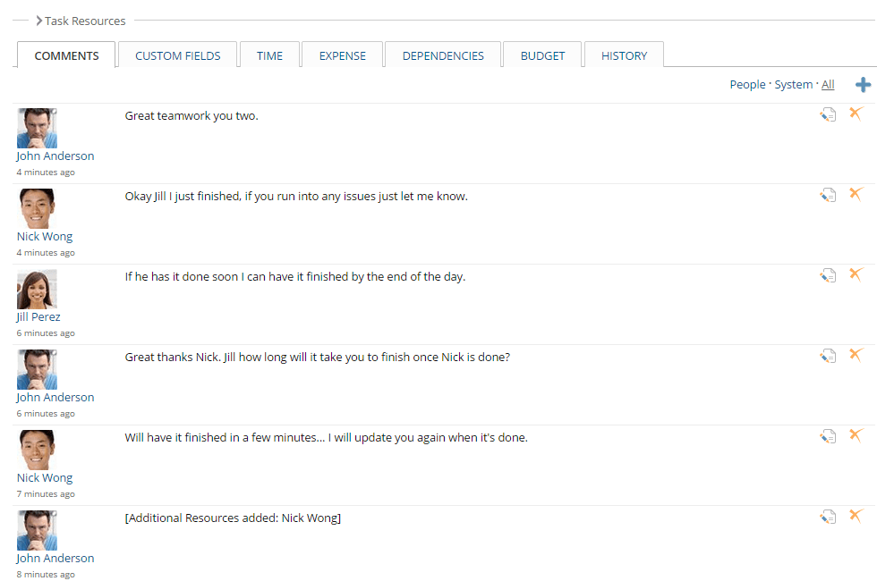 History Tracking | Project Insight - Project Management Software ...