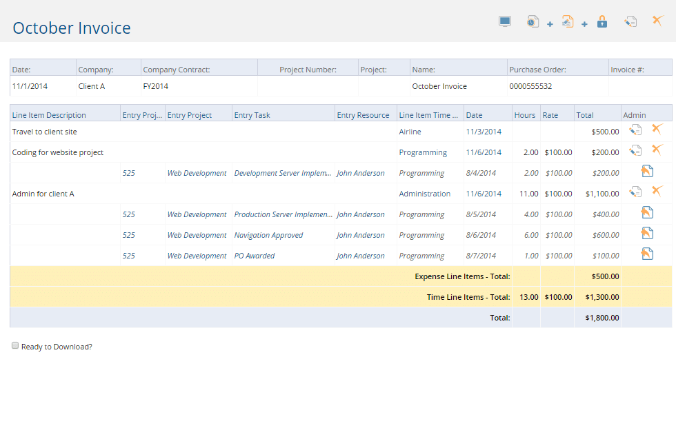 Invoice Reports | Project Insight - Project Management Software ...